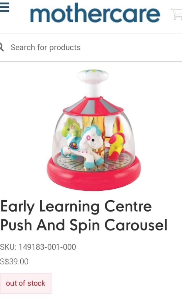 ELC Push and Spin Carousel, Babies & Kids, Infant Playtime on Carousell