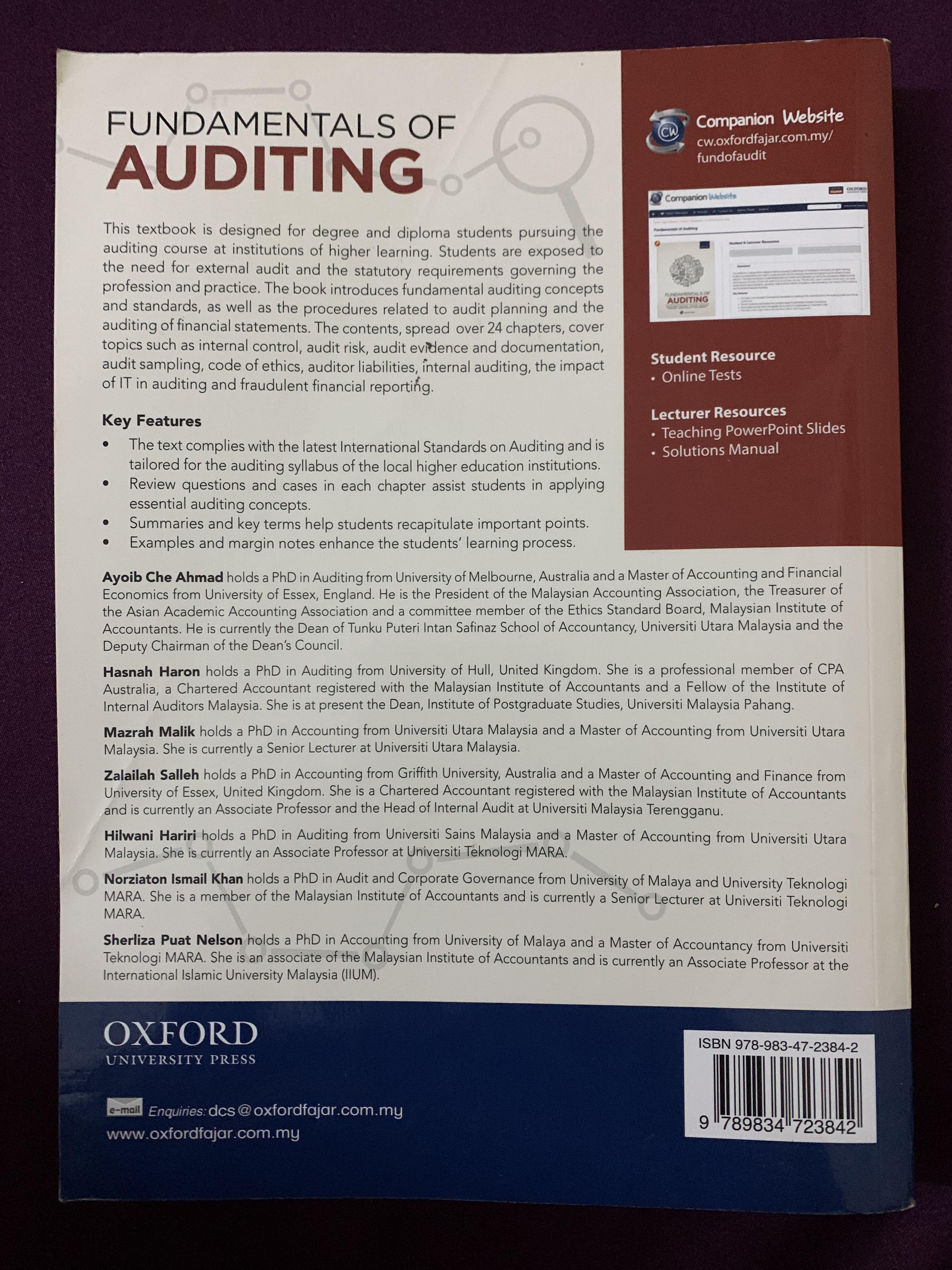 Fundamentals of Auditing, Hobbies & Toys, Books & Magazines, Textbooks ...