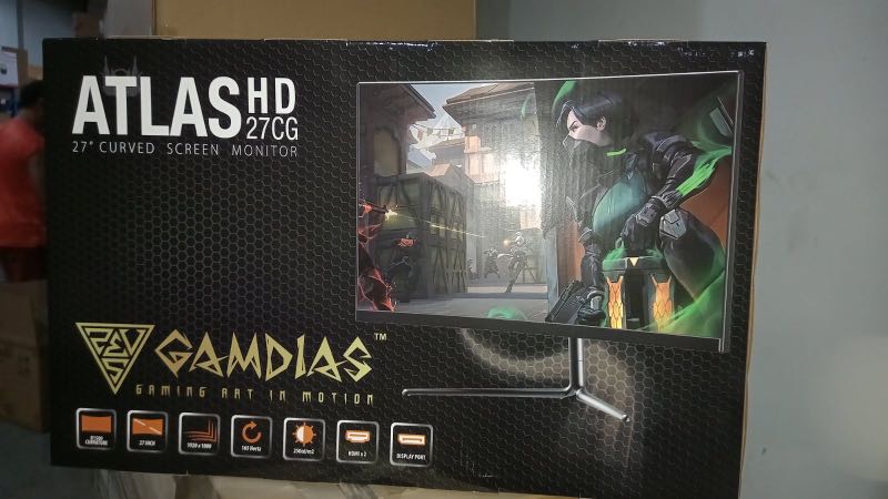 GAMDIAS MONITOR ATLAS HD27CG 165HZ CURved GAMING MONITOR, Computers ...
