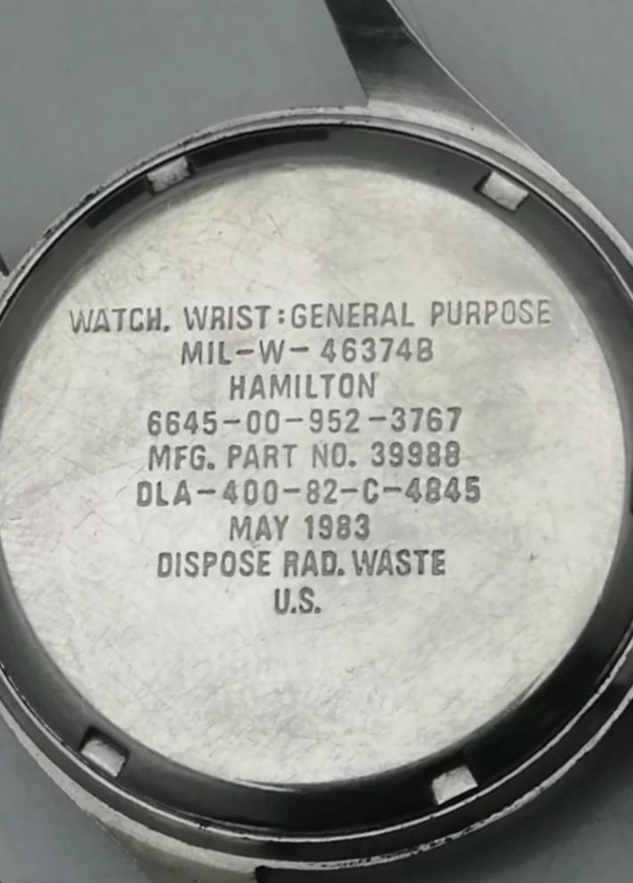 Hamilton MIL-W-46374B Military Watch May 1983 Khaki Mechanical, Luxury ...