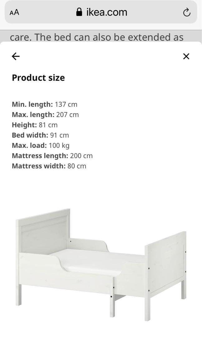 IKEA Sundvik kids bed and mattress, Furniture & Home Living, Furniture ...