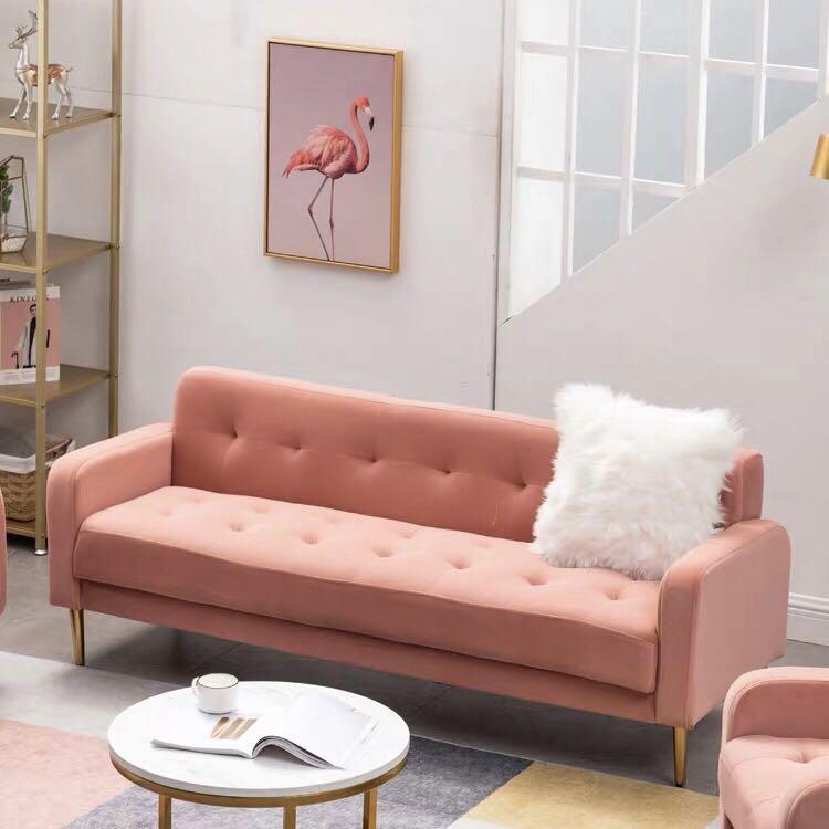 Light Pink Sofa | Baci Living Room