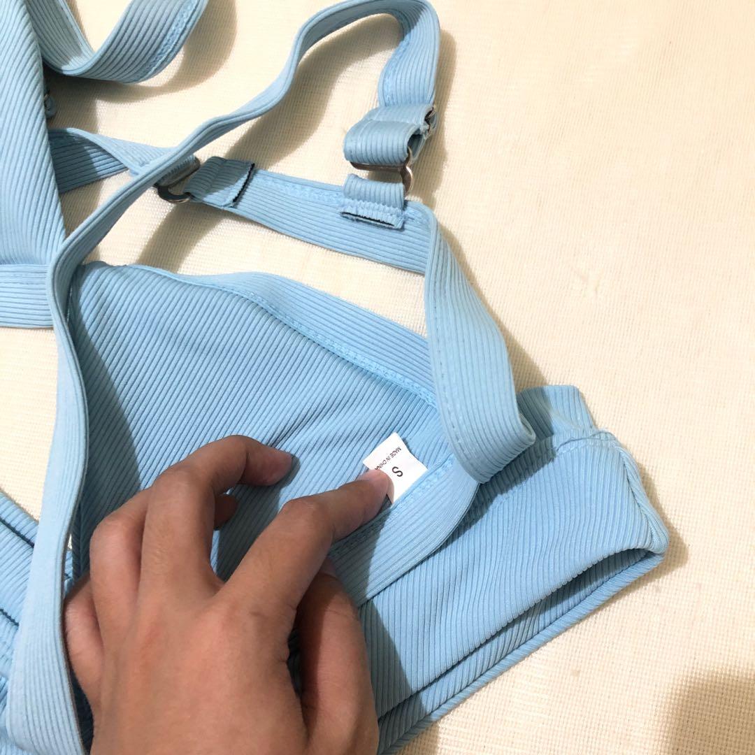 Powder blue high cut bikini, Women's Fashion, Swimwear, Bikinis ...