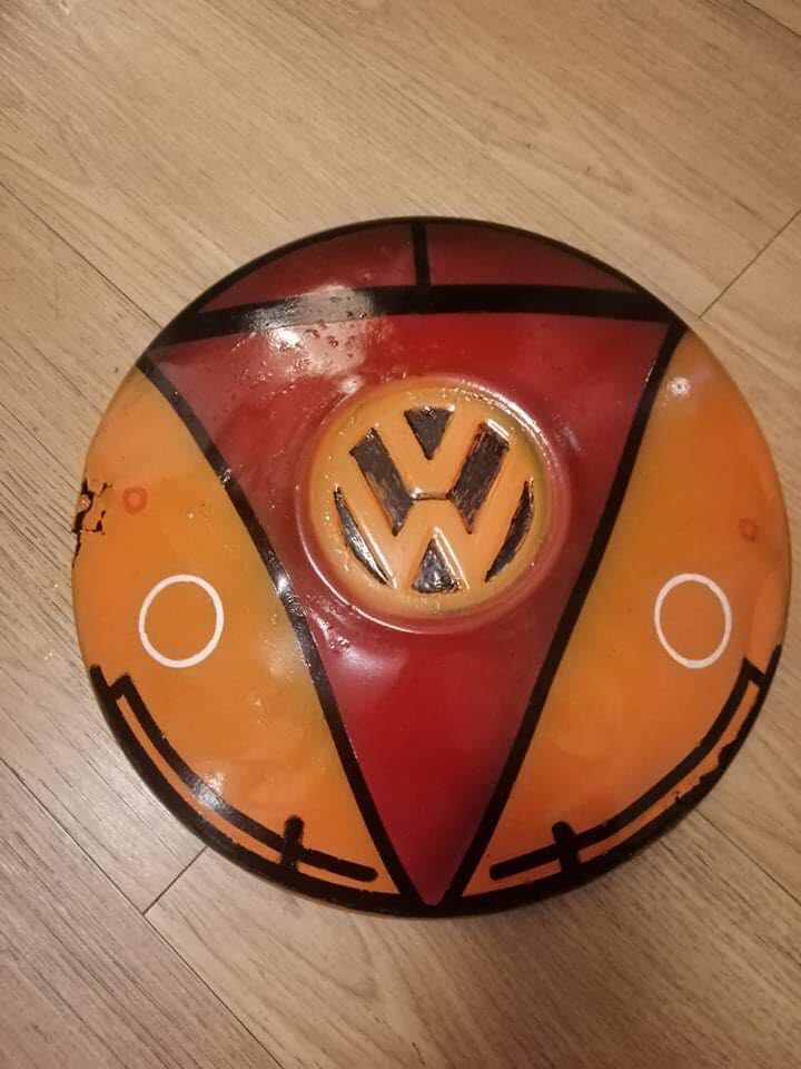 Recycled/repurposed VW hubcaps for display, Hobbies & Toys, Memorabilia ...