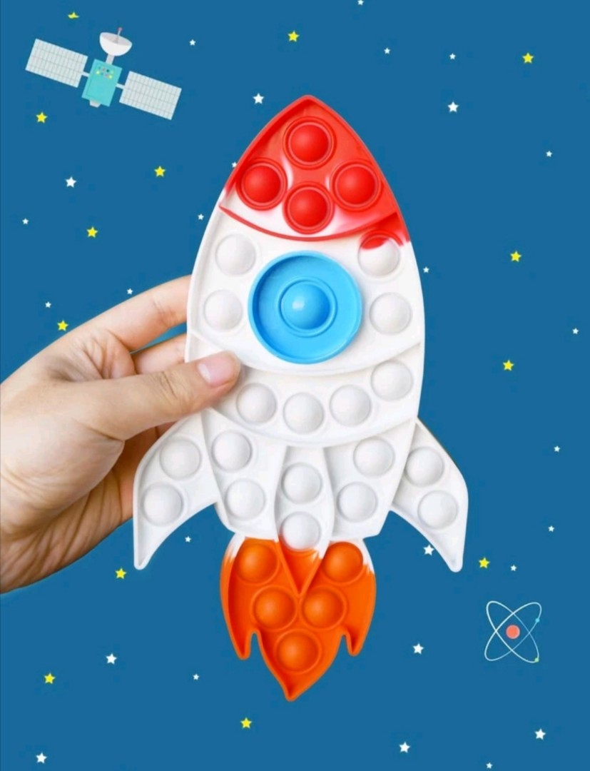 Rocket Bubble Pop Fidget Toy, Hobbies & Toys, Toys & Games on Carousell