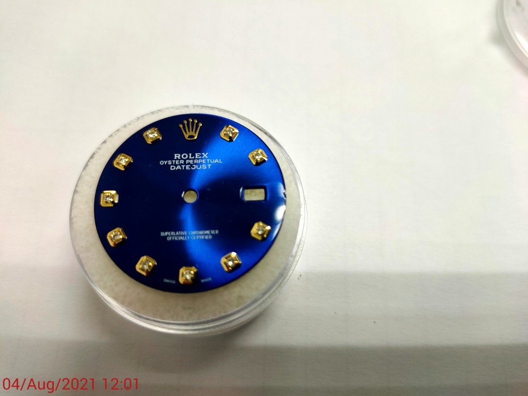 Rolex datejust custom make diamond dial, Luxury, Watches on Carousell