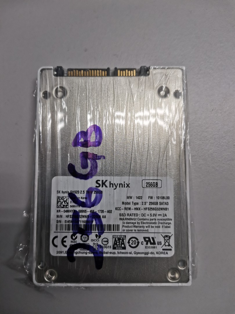 SKHYNIX SSD 256GB 2.5, Computers & Tech, Parts & Accessories, Computer ...
