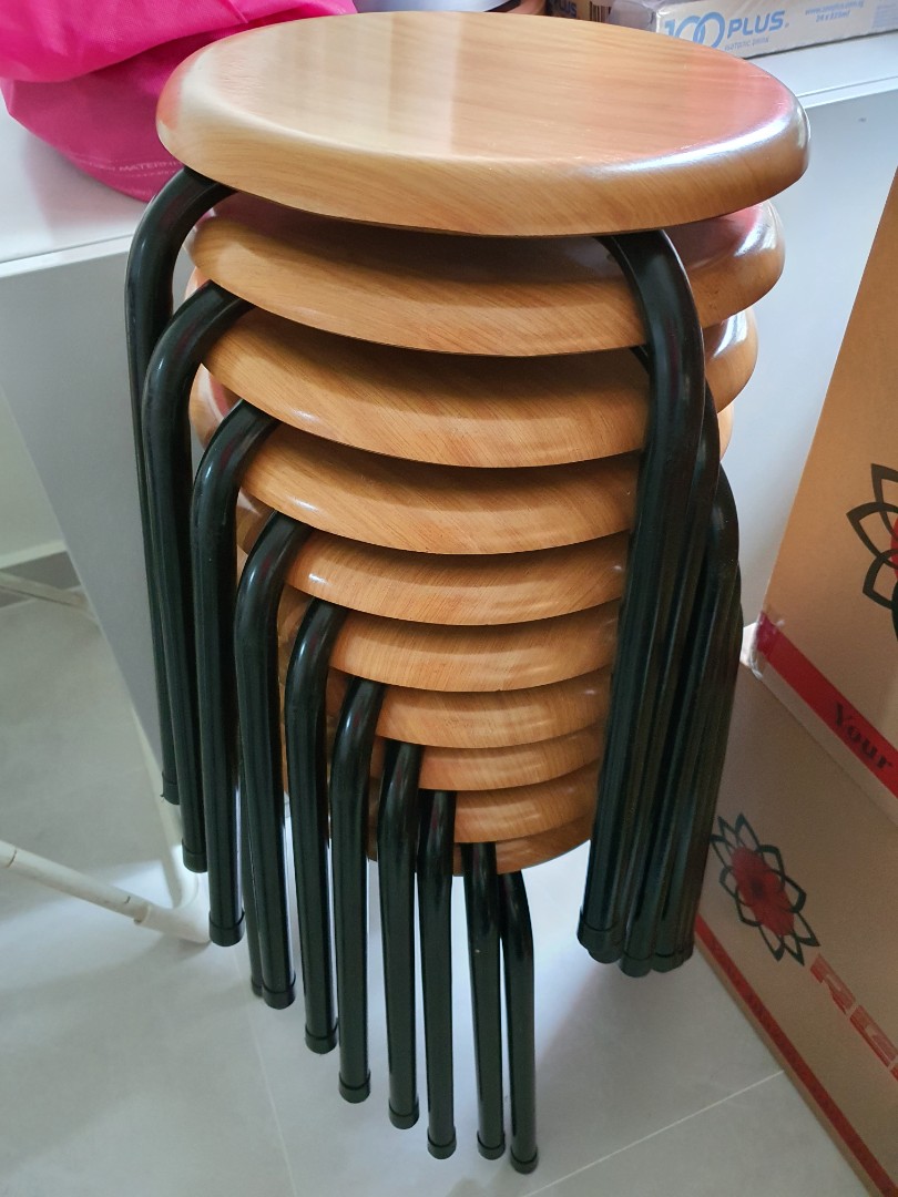 Stackable round stools, Furniture & Home Living, Furniture, Chairs on ...