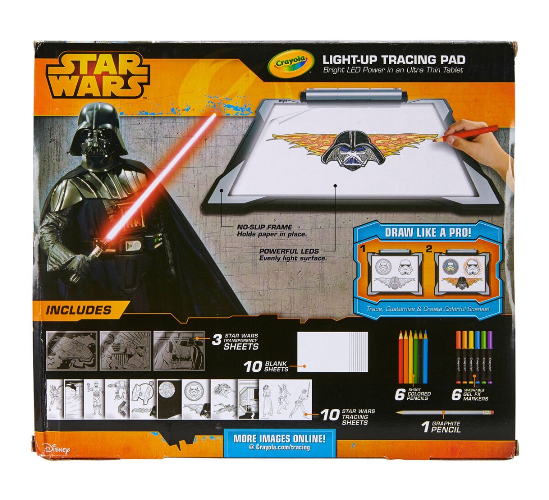 STAR WARS Crayola Light-Up Tracing Pad, Hobbies & Toys, Stationery ...