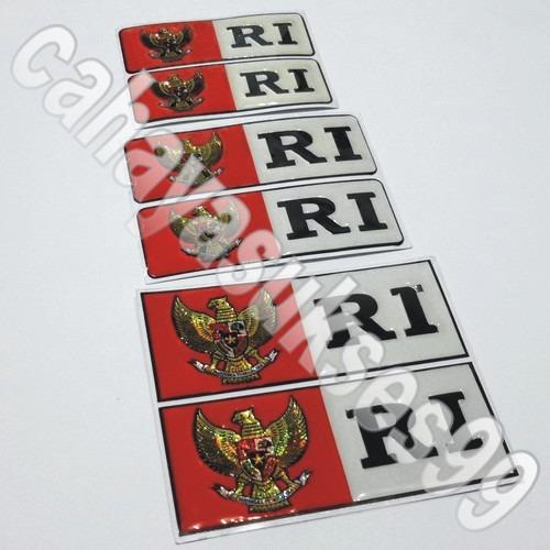 Sticker Timbul Lambang Bendera Merah Putih Garuda RI Segi 4 Stiker ...
