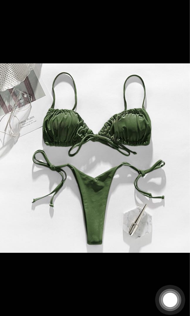 Zaful high cut string bikini, Women's Fashion, Swimwear, Bikinis ...