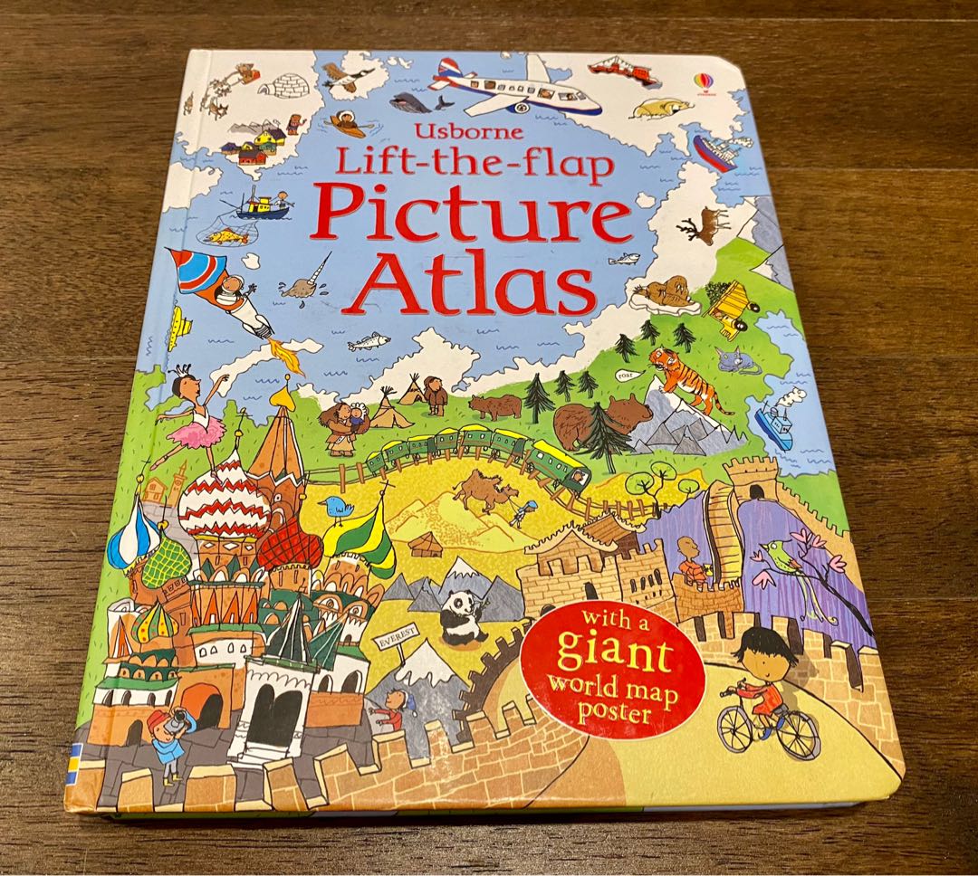Usborne Lift-the-flap Picture Atlas, Hobbies & Toys, Books & Magazines ...