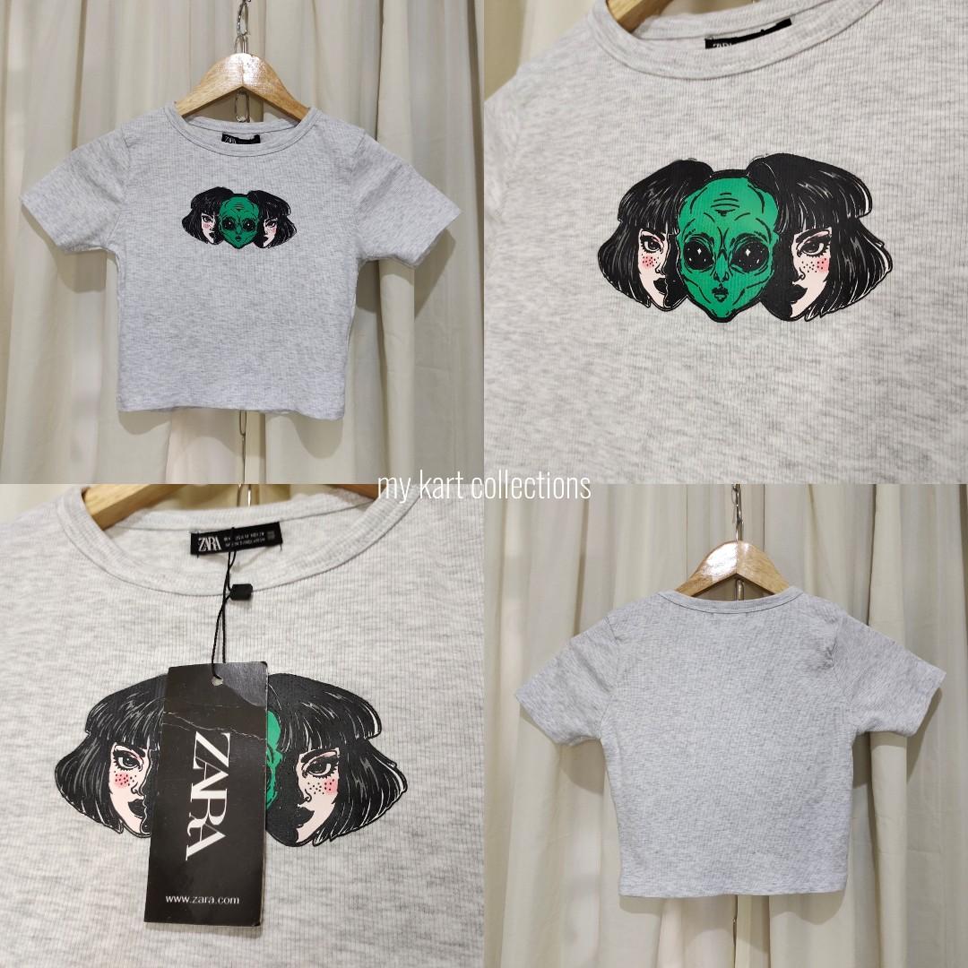 ZARA Alien Crop Top, Women's Fashion, Tops, Others Tops on Carousell