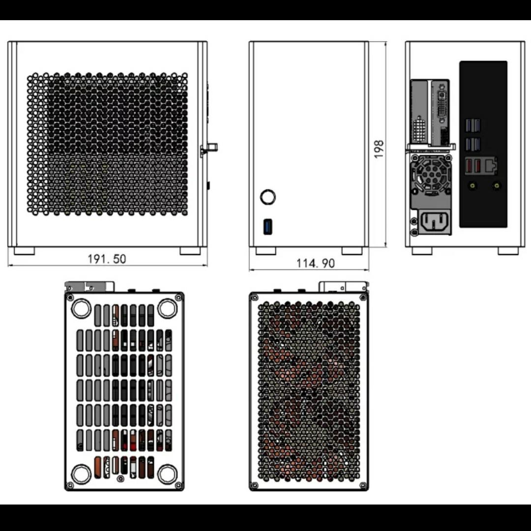 ZS A4-DC Version 3 Mini ITX CASE (Gray), Computers & Tech, Desktops on ...