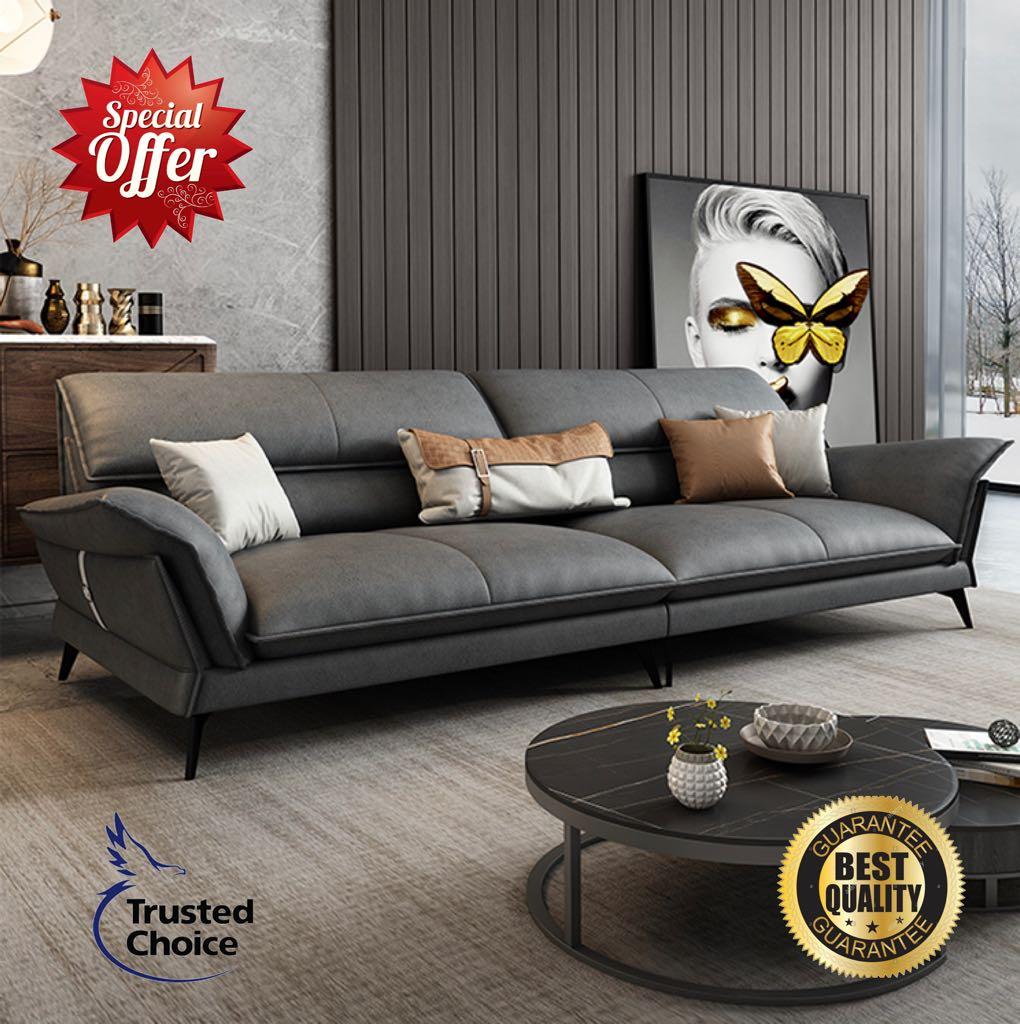 2 seater RUSSO Sofa in Water Repellent Leather-Aire Material WR8159 ...