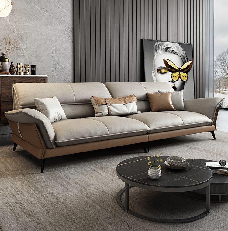 2 seater RUSSO Sofa in Water Repellent Leather-Aire Material WR8159 ...