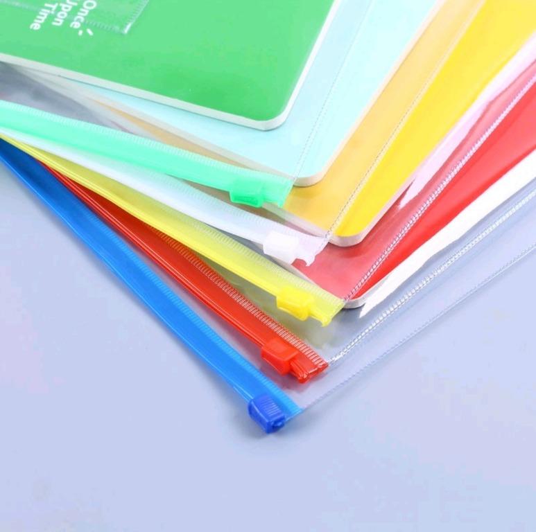 A4 clear transparent plastic PVC zipper document bag pouch folder ...
