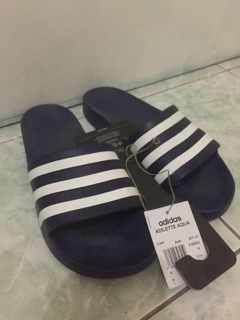 adidas aqua slide navy, Men's Fashion, Footwear, Slippers & Slides on ...