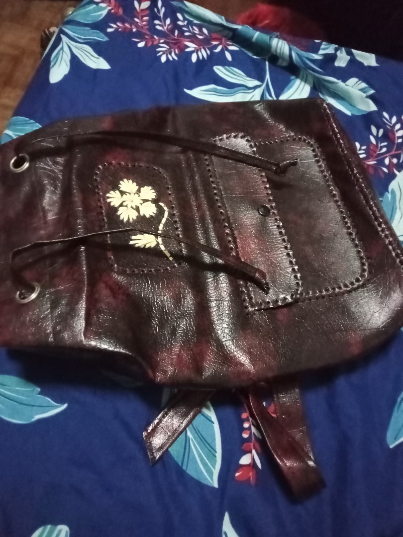 Authentic hand woven backpack from thailand, Women's Fashion, Bags ...