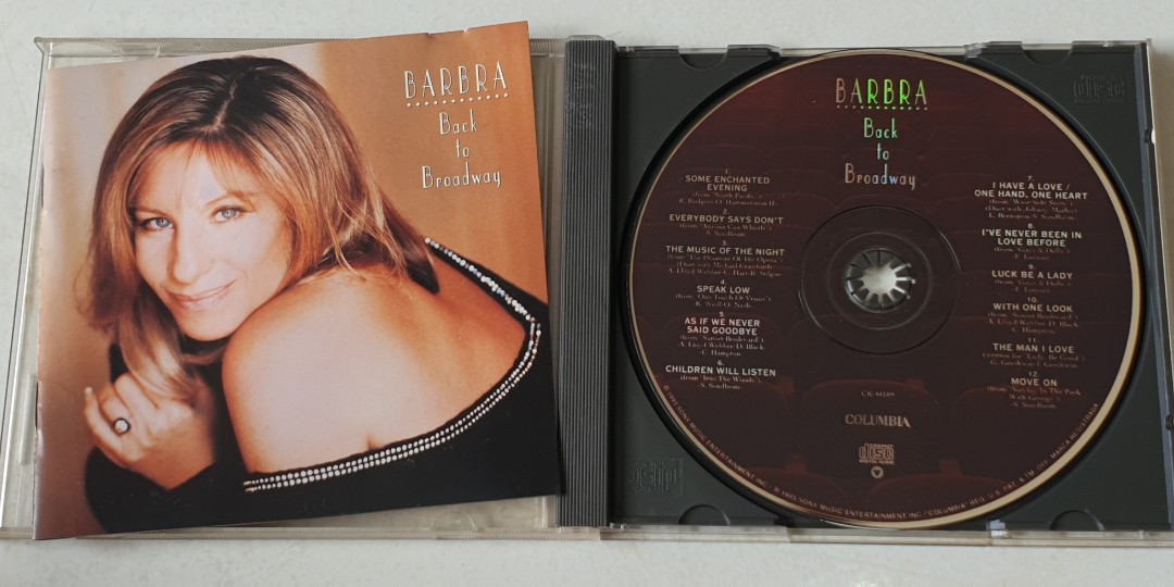 Barbra Streisand ~ Back To Broadway ( US Press ) Cd, Hobbies & Toys ...