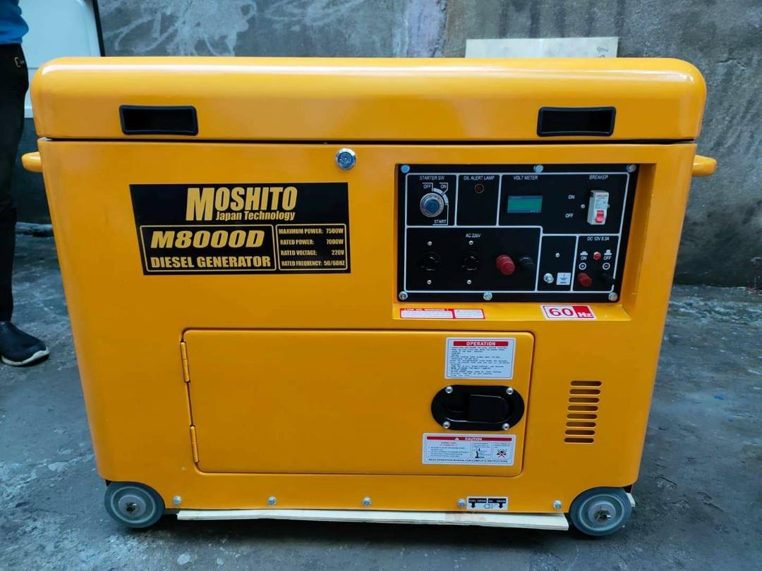 BRAND NEW MOSHITO DIESEL GENERATOR M8000D SILENT TYPE, Commercial ...