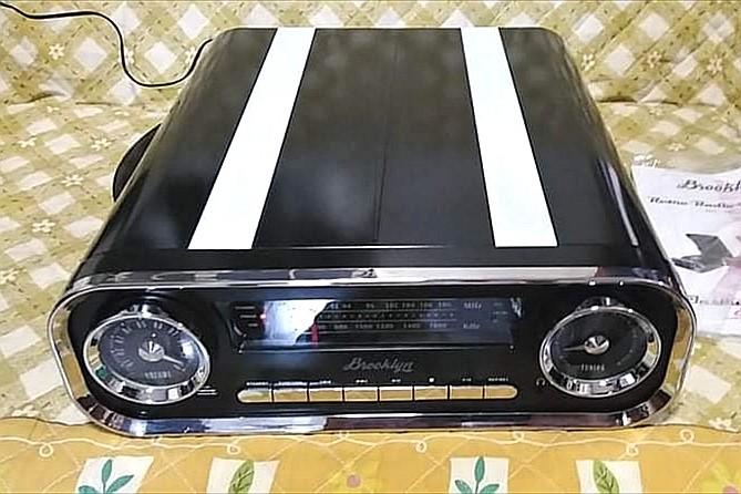 Brooklyn BTR9 Retro Classic Style Turntable Vinyl Record Player with ...