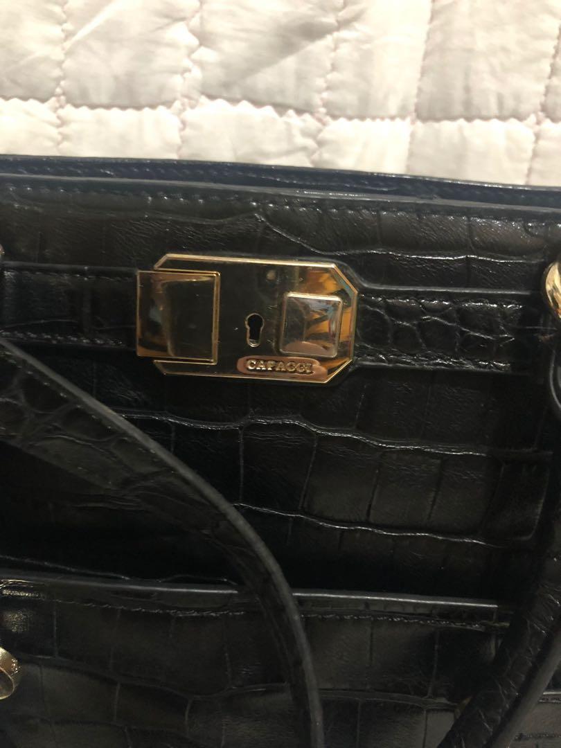 Capacci crocodile skin 2 way bag, Luxury, Bags & Wallets on Carousell
