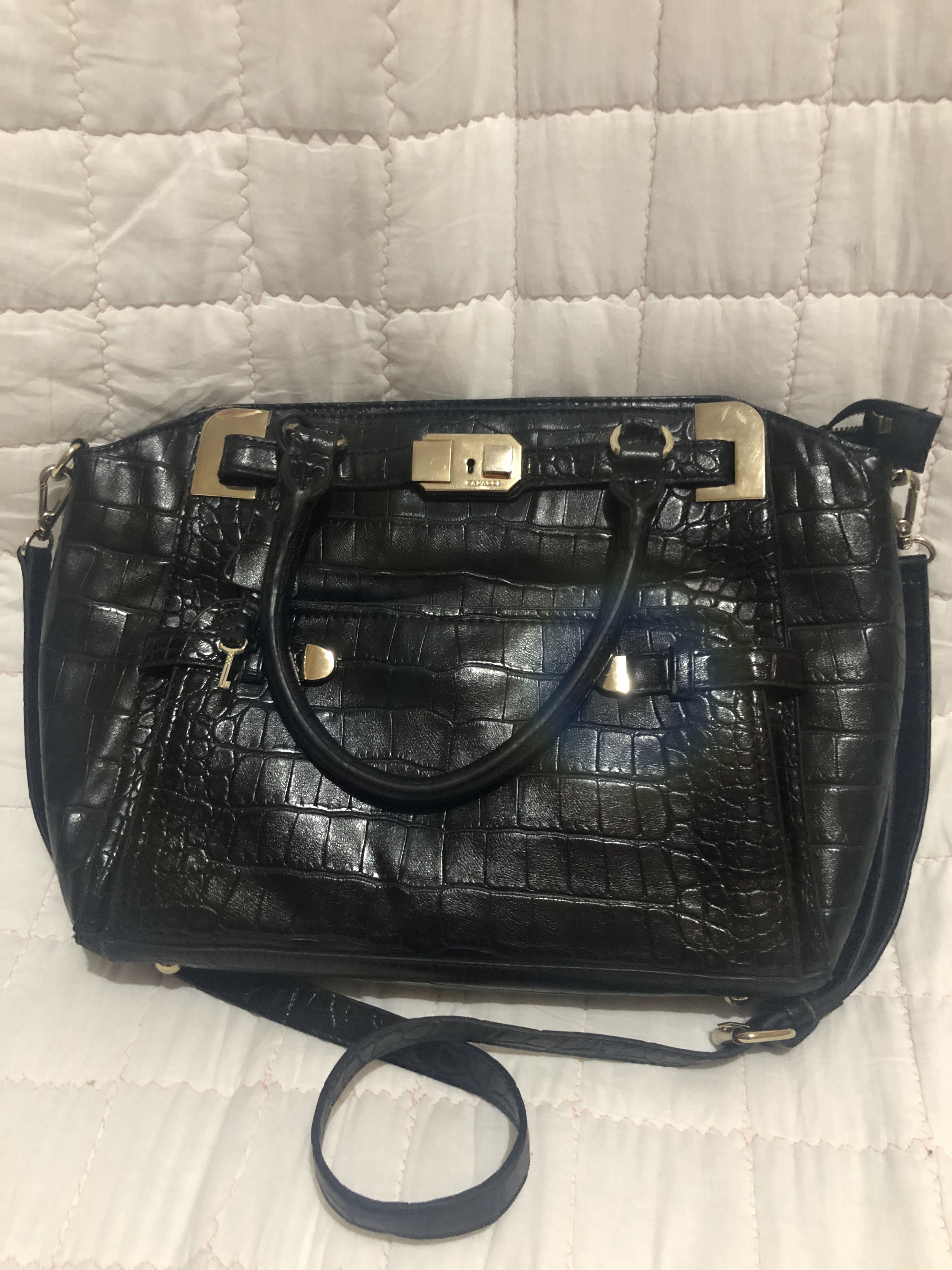 Capacci crocodile skin 2 way bag, Luxury, Bags & Wallets on Carousell