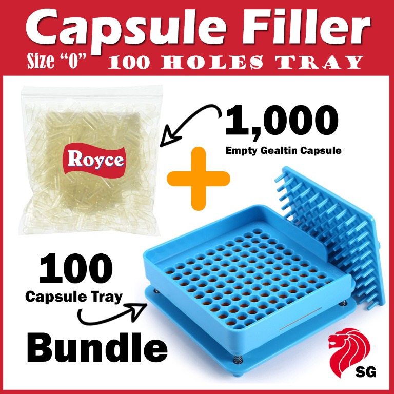 Capsule Filling Machine | Capsule Filler 100 capsule Tray + Empty ...