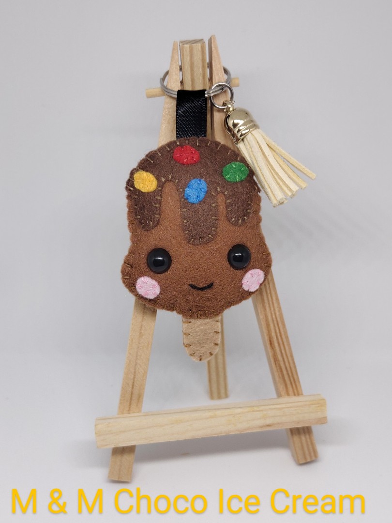 Chocolate Ice Cream felt Keychain, Hobbies & Toys, Stationery & Craft ...
