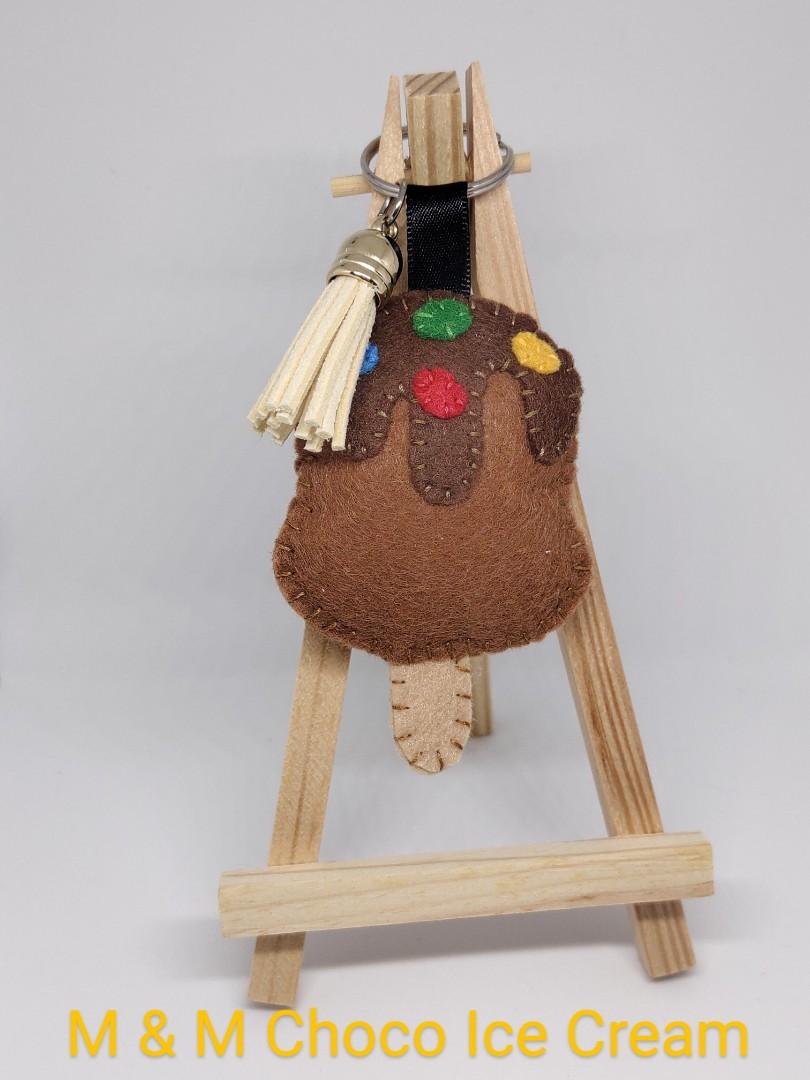 Chocolate Ice Cream felt Keychain, Hobbies & Toys, Stationery & Craft ...