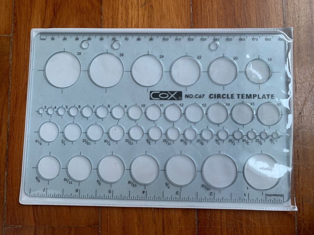 Circle template / ruler, Hobbies & Toys, Stationery & Craft, Stationery ...