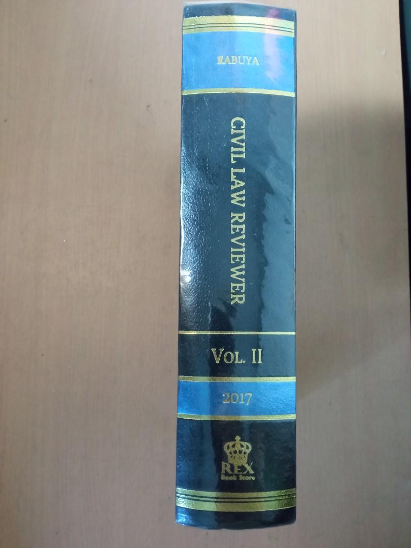 CIVIL LAW REVIEWER II BY ELMER RABUYA, Hobbies & Toys, Books ...