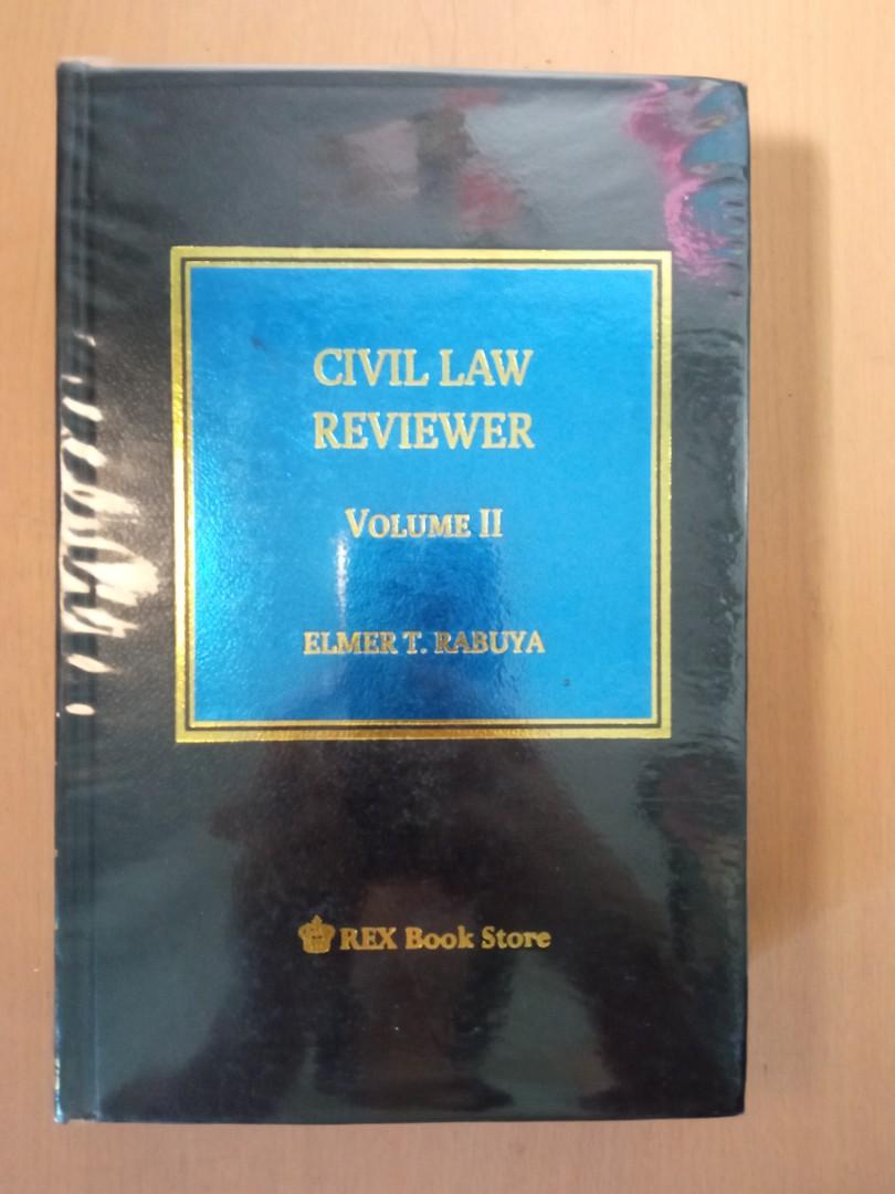 CIVIL LAW REVIEWER II BY ELMER RABUYA, Hobbies & Toys, Books ...