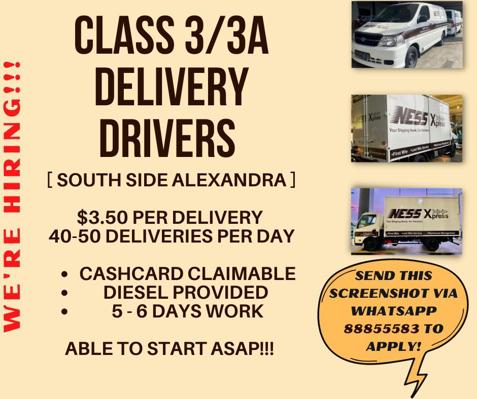 Delivery drivers Alexandra up to $3.5k, Jobs, Transport & Delivery on ...