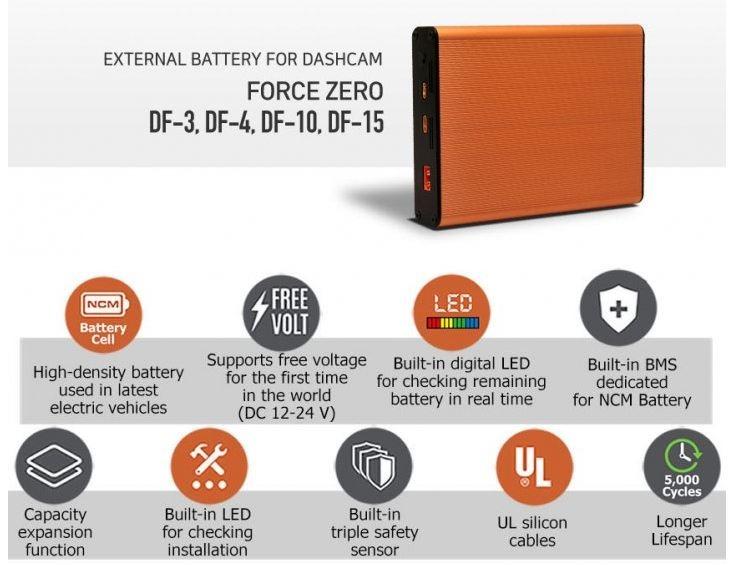 External Car Battery for dash cam 3000mah with free charger, Car ...