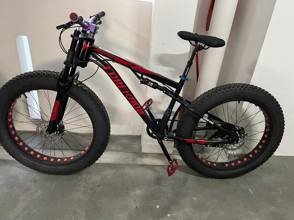 FOREKNOW Fat Bike 26 Inch Full Suspension 2021 model, Sports Equipment ...