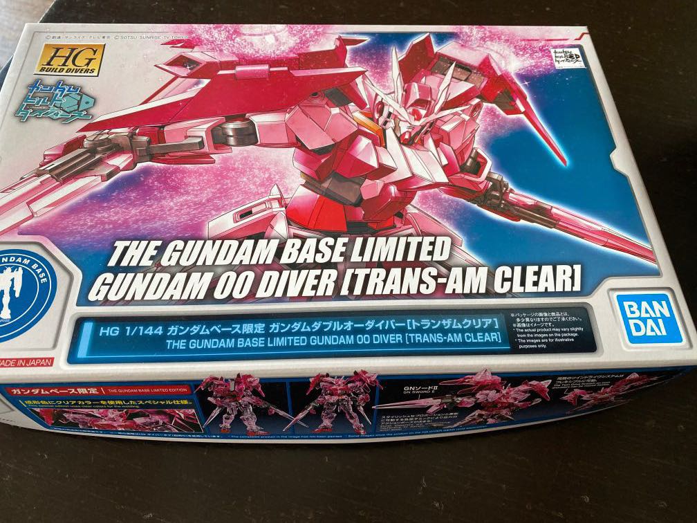 HG 1/144 the gundam base limited Gundam 00 diver trans-am clear version, Hobbies & Toys, Toys ...