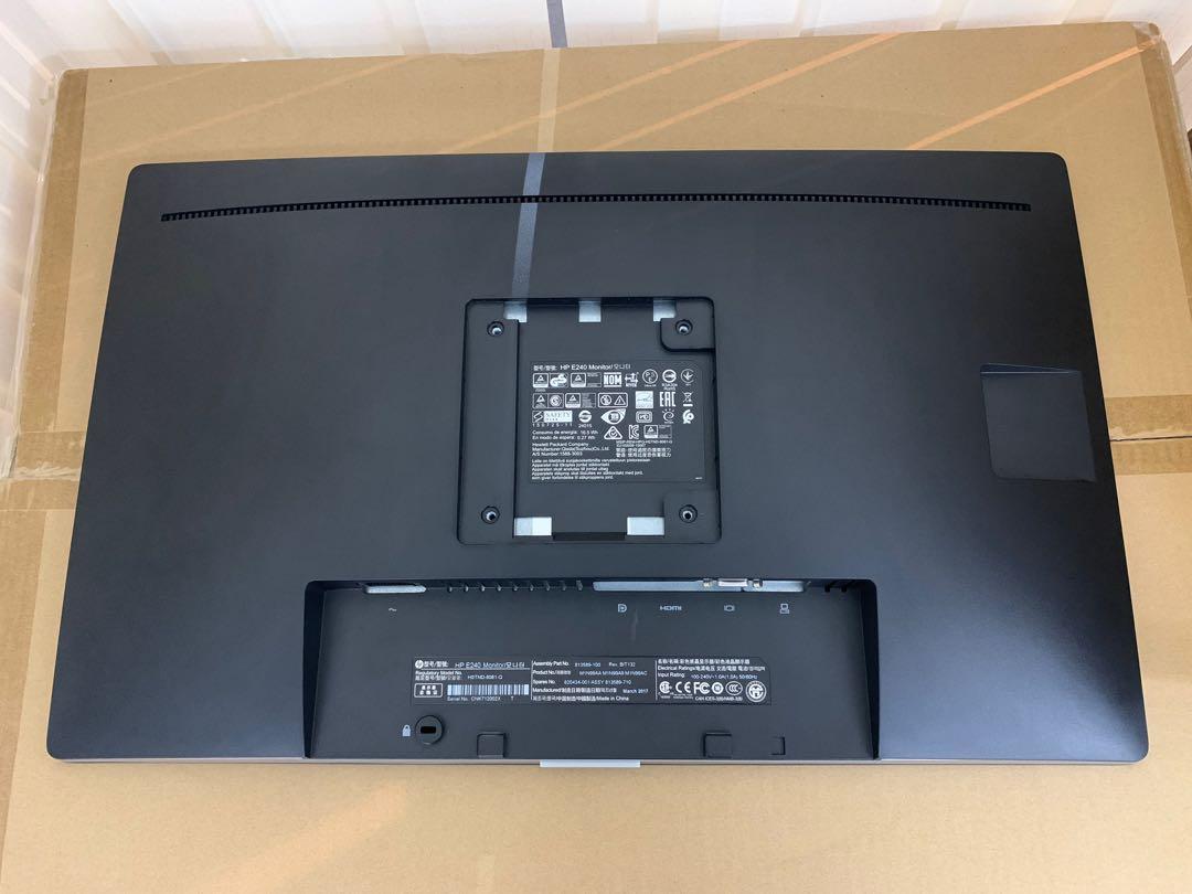 HP EliteDisplay E240 23.8 吋顯示器 monitor, 電腦＆科技, 電腦周邊及配件, 電子屏幕 - Carousell
