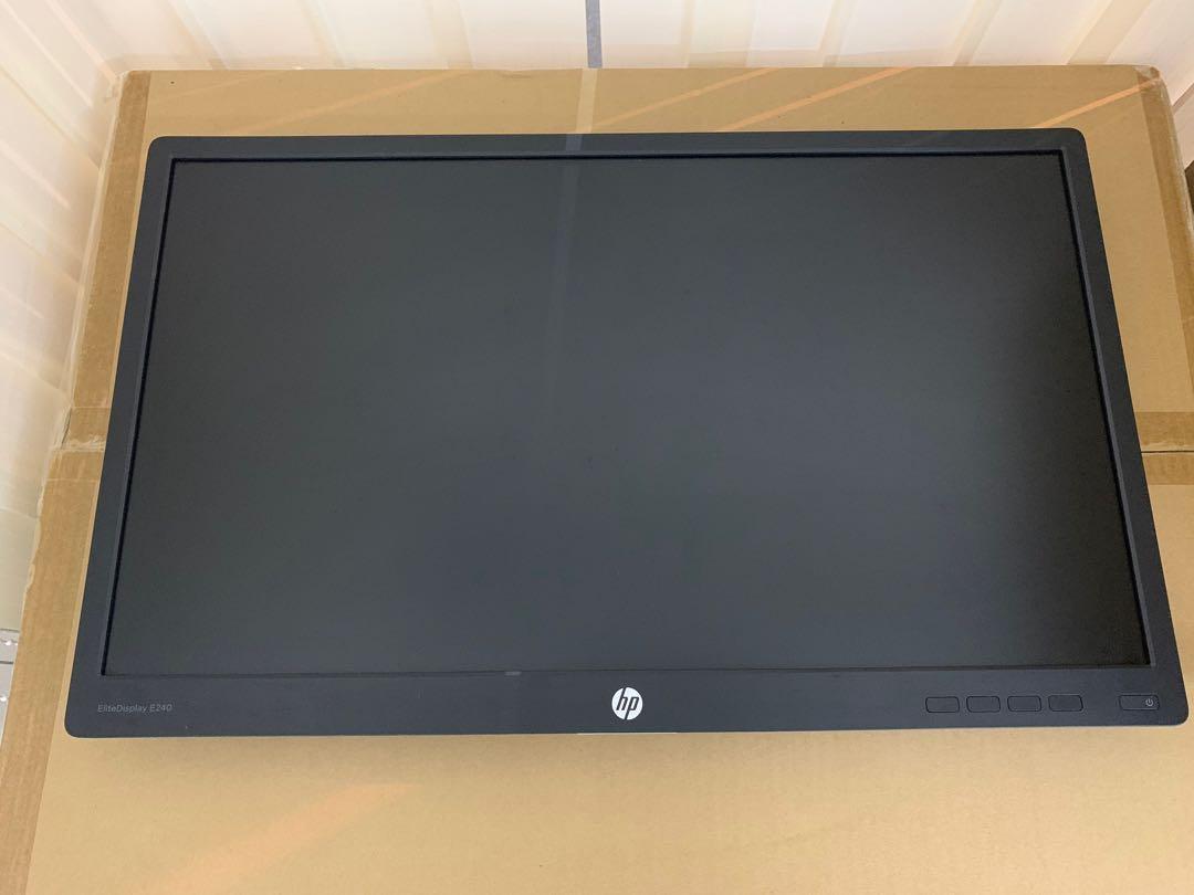 HP EliteDisplay E240 23.8 吋顯示器 monitor, 電腦＆科技, 電腦周邊及配件, 電子屏幕 - Carousell