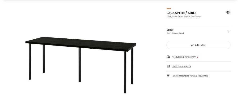 ikea long table, Furniture & Home Living, Furniture, Tables & Sets on ...