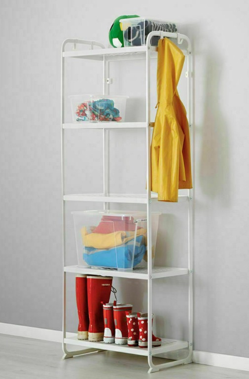 IKEA MULIG 5 layers shelving unit white, Furniture & Home Living ...