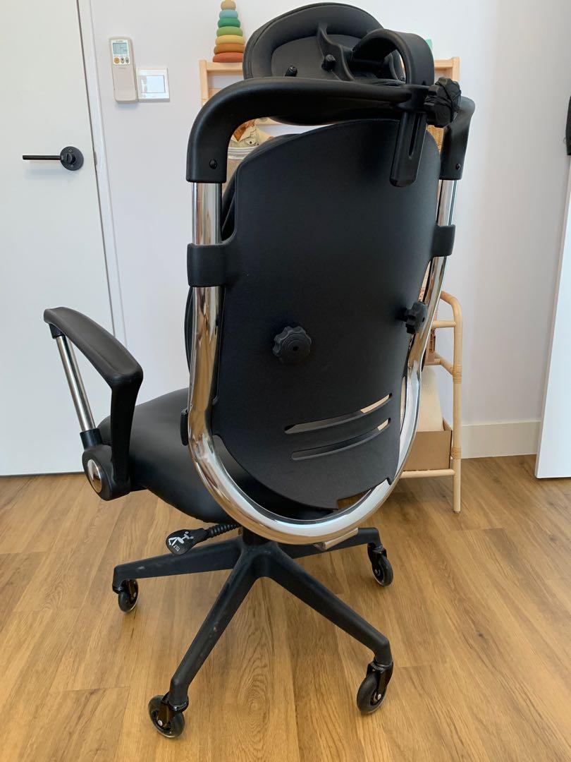 Korean Design Ergonomic Chair (Leather), Furniture & Home Living ...