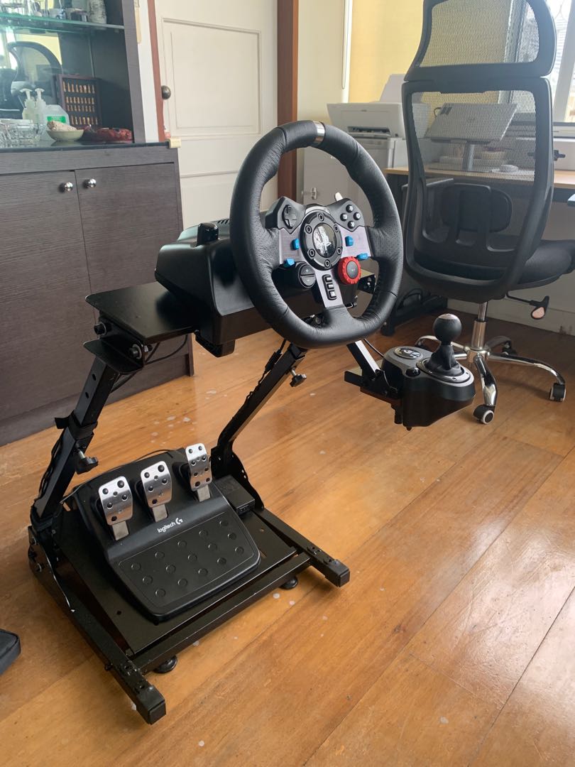 Logitech G27 Racing Wheel + Shifter + Racing frame stand, Video Gaming ...