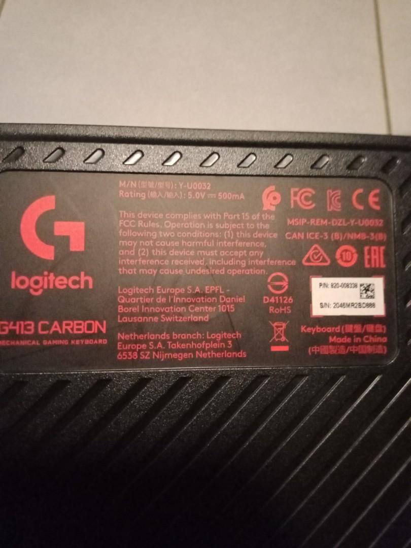 Logitech G413 carbon mechanical keyboard, Computers & Tech, Parts ...