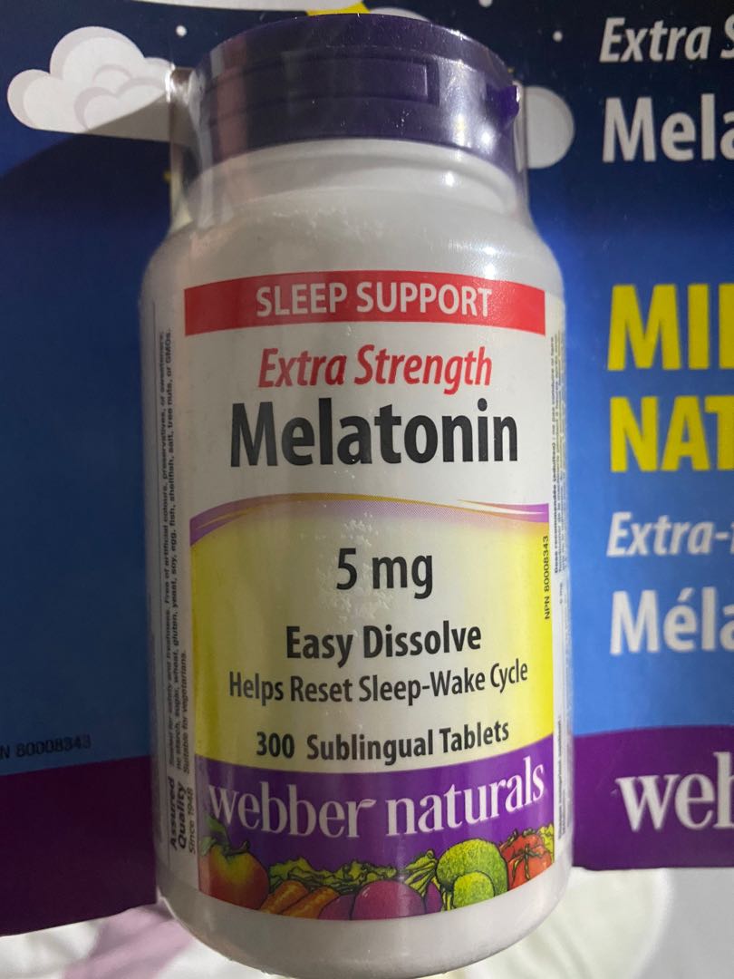 Melatonin Extra Strength 5mg, Health & Nutrition, Health Supplements ...