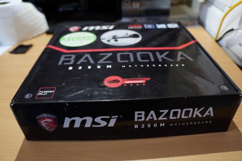 MSI B250M Bazooka motherboard with Intel Pentium Gold G4560 CPU for ...