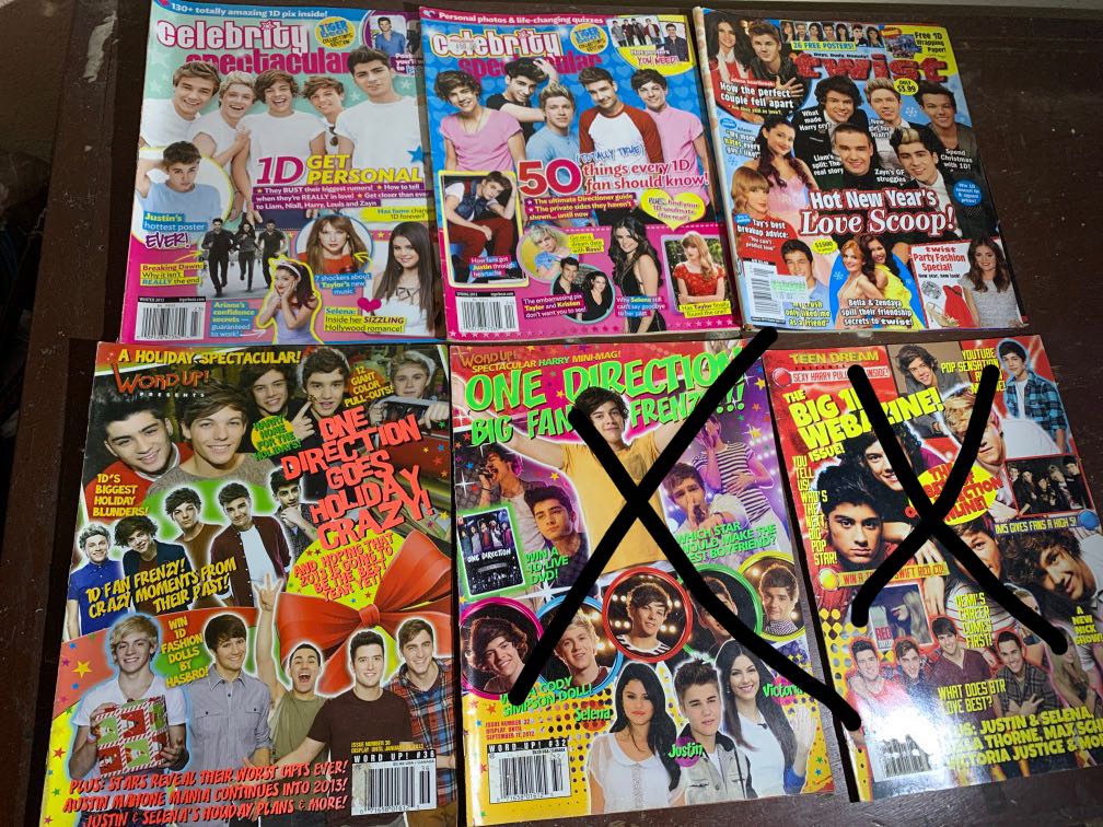 One direction magazine ( celebrity spectacular, twist, word up and teen ...