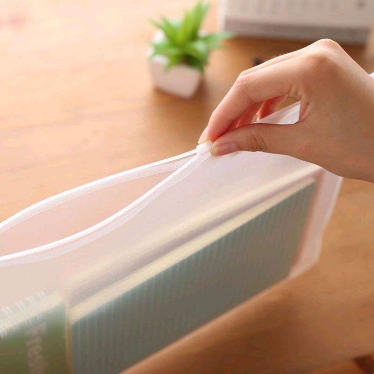 Personalised A4 file bag pouch document holder transparent plastic PVC ...