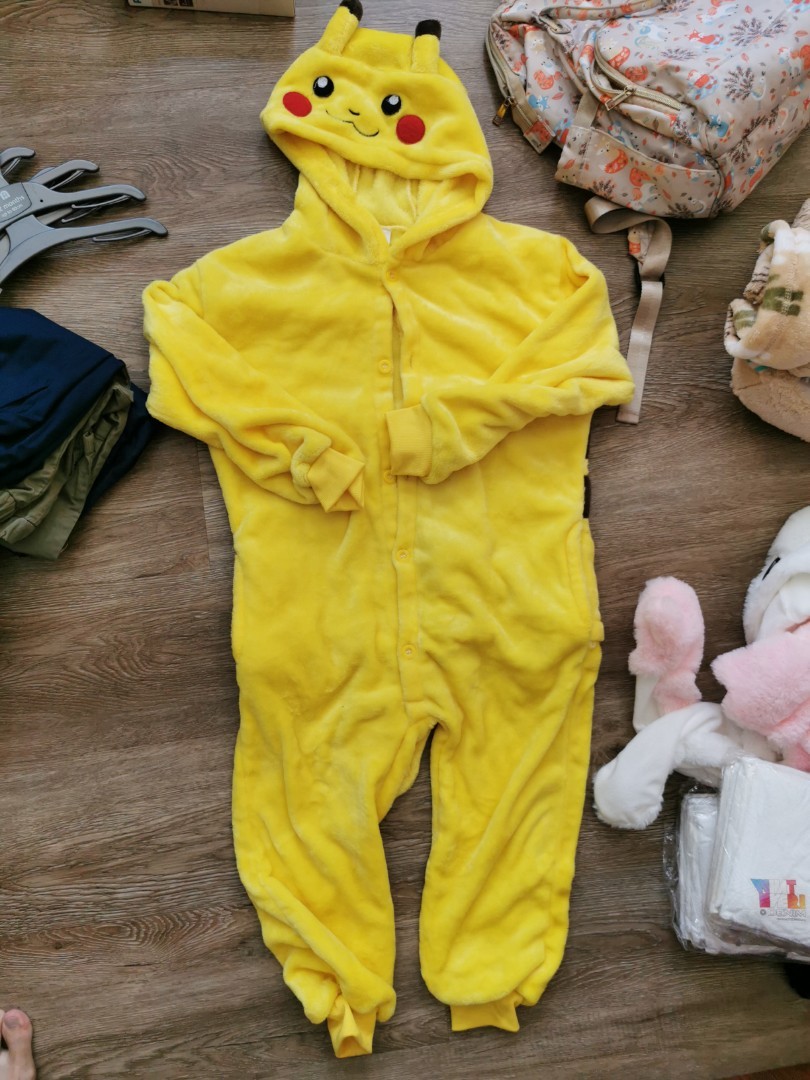 Pikachu fleece body suit, Babies & Kids, Babies & Kids Fashion on Carousell